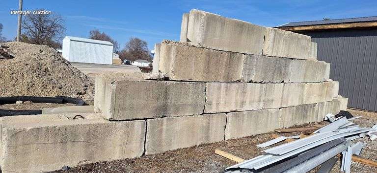 15 Cement Blocks 70x24x24 Inches Each - BUYER WILL NEED TO BRING ...