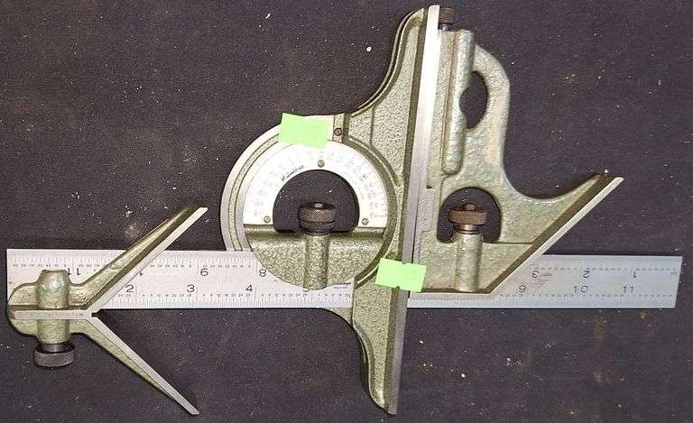 Mitutoyo Combination Square with Ruler and Protractor Head - Metzger ...