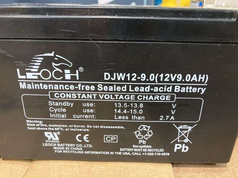 2- Leoch batteries-DJE12-9.0(12V9.0AH - Metzger Property Services, LLC