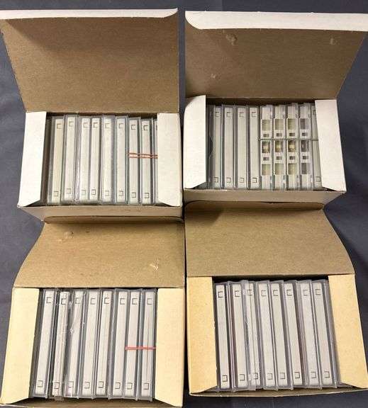 Audio Cassette Assortment with Handwritten Labels and Storage Boxes ...