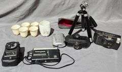 Cameras, Tripod and Ronson Colonial Rose Rosenthal Tea Cups - Metzger ...