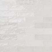 4 - Kingston White 3 in. x 8 in. Glazed Ceramic Wall Tile (5.38 sq. ft ...