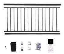 Aria Railing 36 in. x 69.43 in. Black Powder Coated Aluminum ...