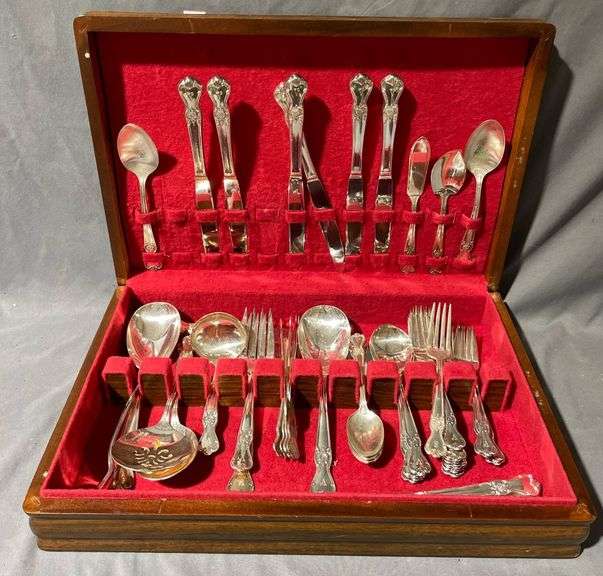 1950s Old Company Plate Silverware Set in Presentation Box - Metzger ...