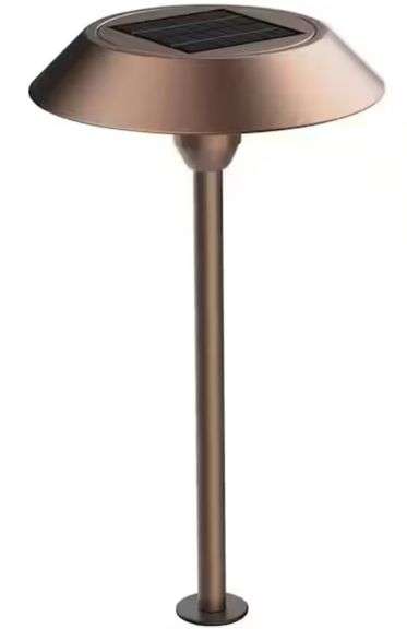 Feit Electric OneSync Landscape 40 Lumens Bronze Solar Integrated LED Outdoor Path Light with ...