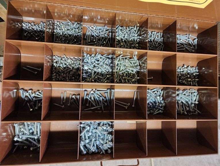 Lawson Products Inc. Metal Storage Cabinet With Bolts and Fasteners ...