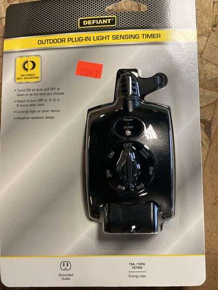 Defiant 15 Amp 24-Hour Outdoor Plug-In Mechanical Dusk to Dawn ...