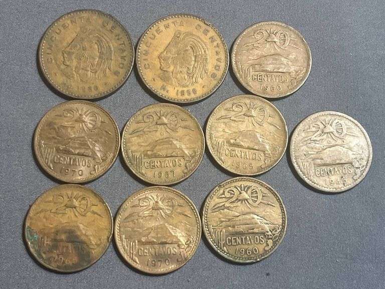 Mexican Centavos Coins from the Mid-20th Century - Metzger Property ...