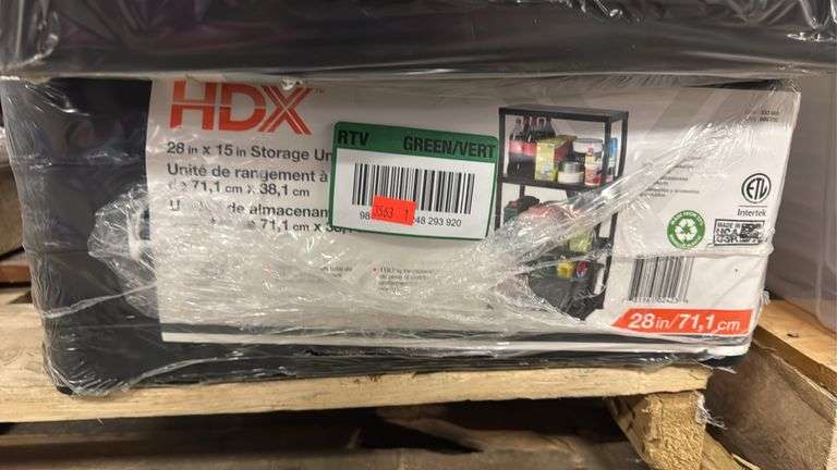 HDX 4-Tier Easy Assembly Scratch Resistant Plastic Garage Storage ...