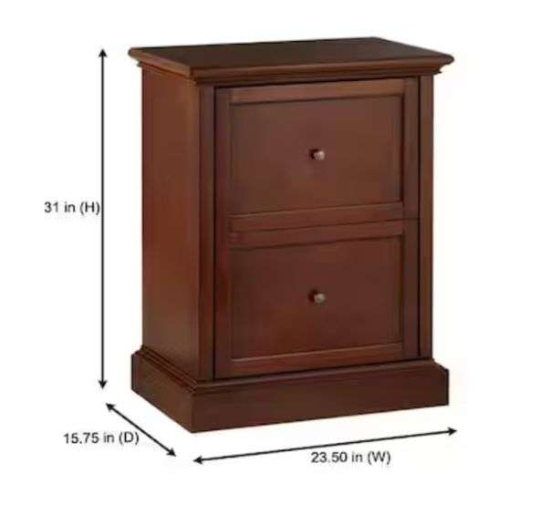 Home Decorators Collection Royce Walnut Brown Wood 2 Drawer File ...
