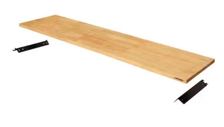 Husky 72 in. W x 18 in. D Solid Wood Work Surface - Metzger Property ...