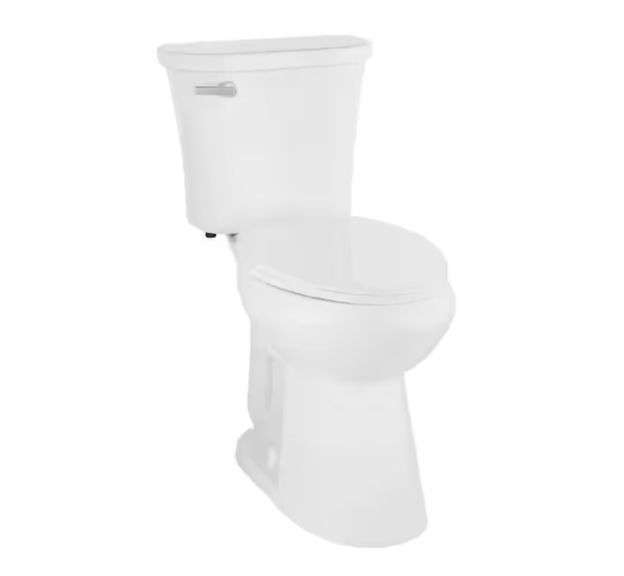 Glacier Bay Power Flush 2-Piece 1.28 GPF Single Flush Extra Tall ...