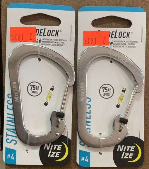 2 - Slidelock Carabiner Stainless Steel - Metzger Property Services, LLC