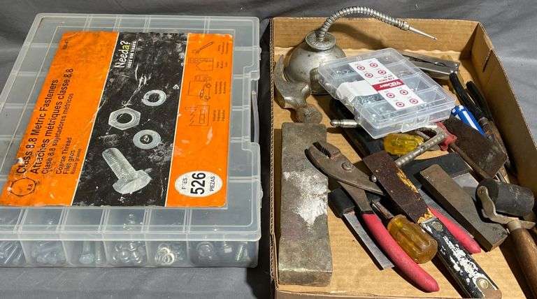Hardware Fasteners Assortment with Hand Tools and Oil Can - Metzger ...
