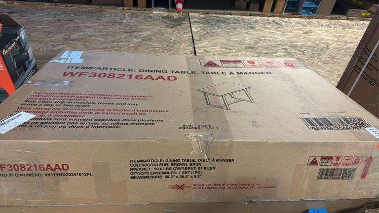 TOPMAX Farmhouse Countertop Height Dining Table - Metzger Property ...