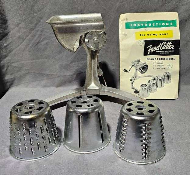 Duncan Hines Food and Vegetable Cutter with Three Metal Grating Cones ...