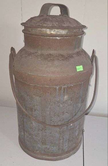Metal Cream Can with Handles 14×9″ - Metzger Property Services, LLC
