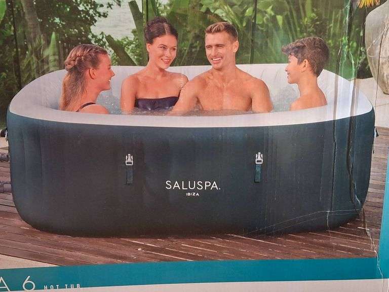 SaluSpa Ibiza 6-Person Inflatable Portable Spa Hot Tub (Box open ...
