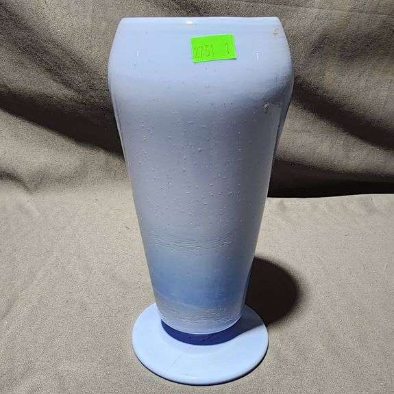 Blue Glass Vase with Flared Base - Metzger Property Services, LLC