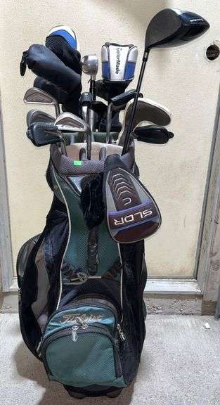 Golf Clubs in Titleist Golf Bag Featuring TaylorMade SLDR and R11 Clubs ...