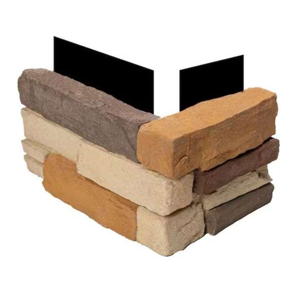 ADORN 15 in. x 6 in. Desert Tan Stone Veneer Siding Corners- 1 box ...