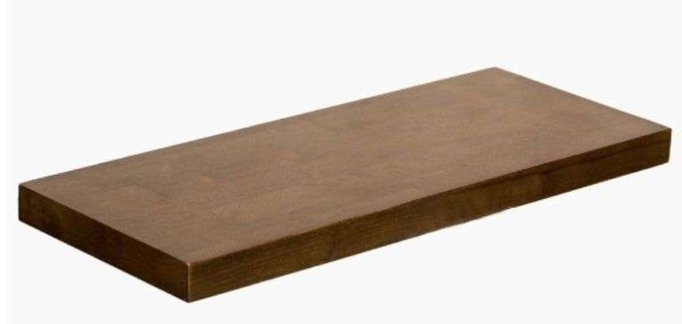 HARDWOOD REFLECTIONS Solid Wood Butcher Block Shelf 72 in. W X 12 in. D ...