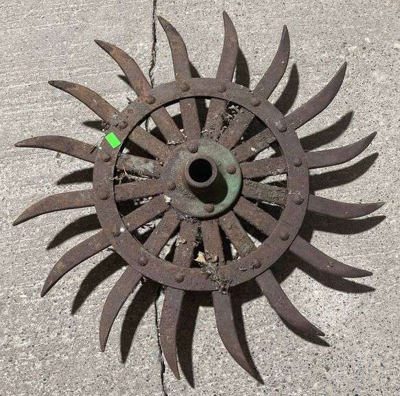 Metal Rotary Cultivator Wheel with Mounting Hub - Metzger Property ...