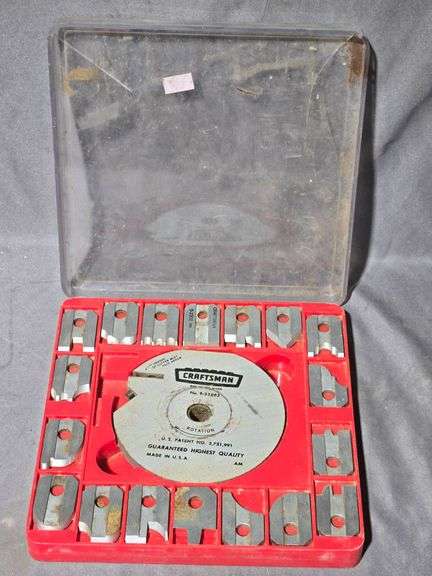 Craftsman Carbide-Tipped Molding Cutter Set with Red Storage Case ...