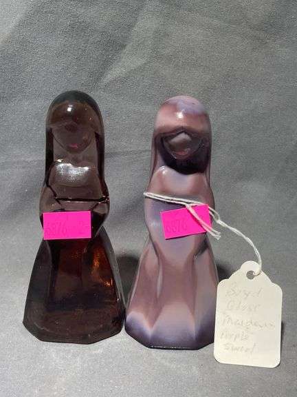 Boyd Glass Amethyst and Purple Swirl Maiden Figurines - Metzger ...