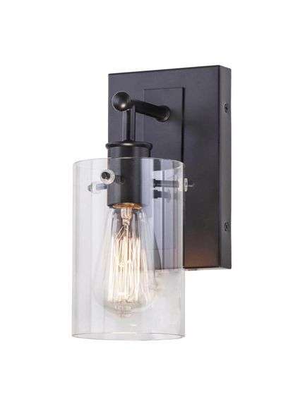 HAMPTON BAY - Regan 4.5 in. 1-Light Espresso Bronze Bathroom Vanity ...