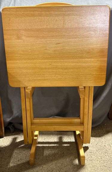 Set of Folding TV Tables by CH 18x14x26 - Metzger Property Services, LLC