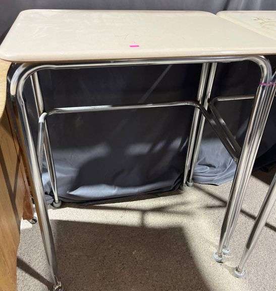 3 – School Desks with Chrome Frames and Laminate Tops - Metzger ...