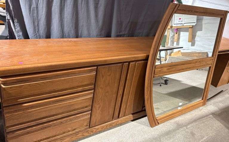 Palliser Dresser with Mirror and Multiple Storage Drawers - Metzger ...