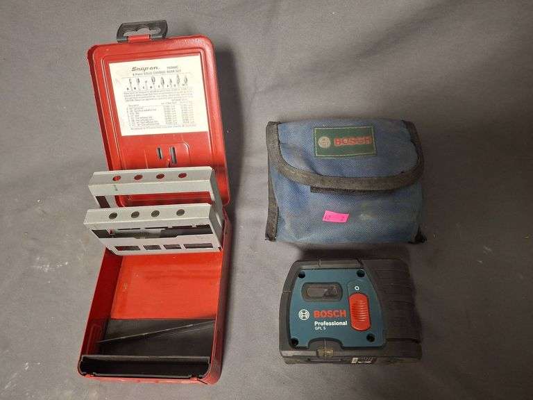 Snap-On Solid Carbide Burr Set and Bosch Professional GPL5 Laser Level ...