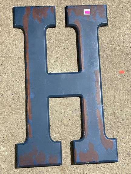 Metal Letter ‘H’ Wall Mount, 25”x15” - Metzger Property Services, LLC