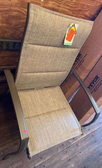 StyleWell Outdoor Chair with Powder-Coated Steel Frame and Sling Fabric ...