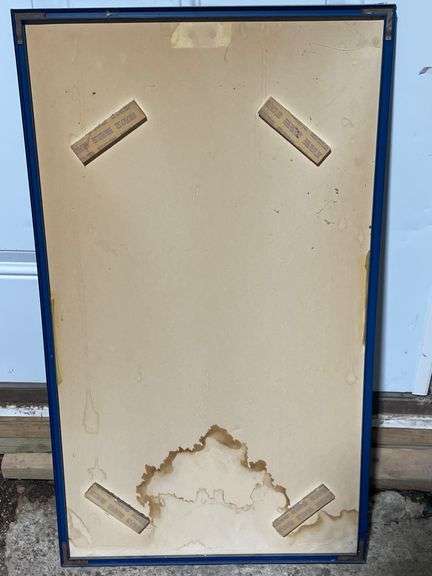 Framed Beer Advertising Sign, 18”x32” - Metzger Property Services, LLC