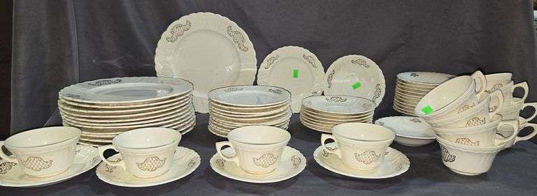 60-Piece Thompson’s Old Liverpool Ware Dinnerware Set - Metzger ...