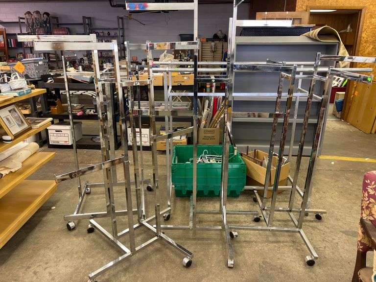 Chrome Garment Racks with Adjustable Arms and Accessories - Metzger ...