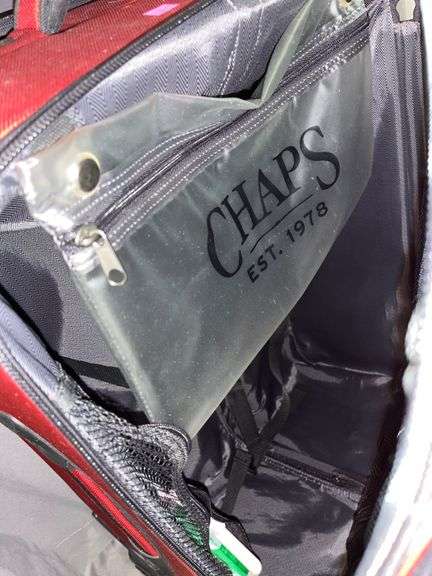 Chaps Red Rolling Suitcase with Multiple Compartments - Metzger ...