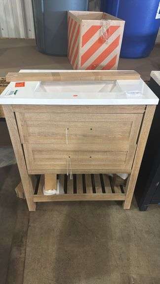 Home Decorators Collection Autumn 30 in. Single Sink Weathered Tan Bath ...