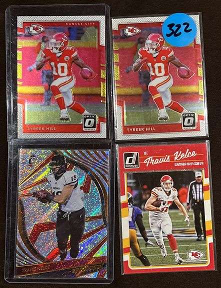 4 - Travis Kelce & Tyreek Hill Football Cards - Metzger Property ...