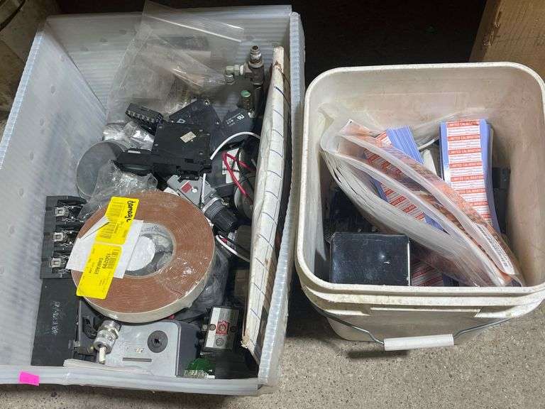 Electrical Components and Labels in Two Storage Bins - Metzger Property ...