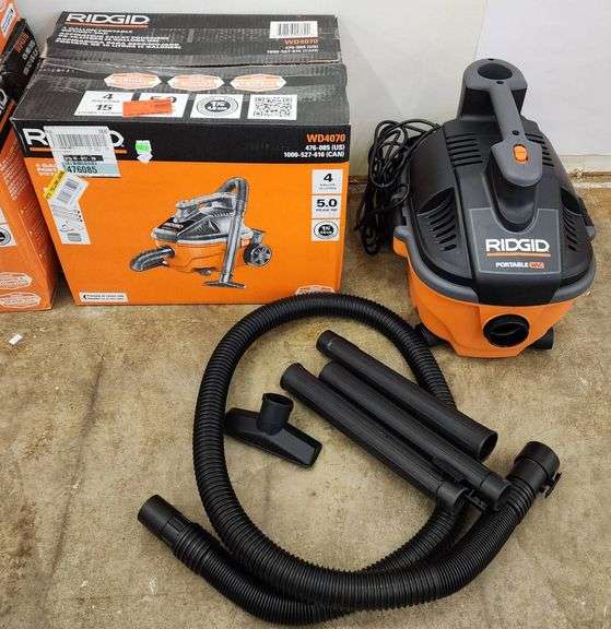 RIDGID Model WD4070 Portable Wet/Dry Shop Vacuum with Accessories ...