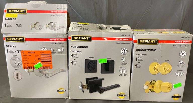 Defiant Keyed Entry Door Hardware in Satin Nickel, Matte Black and ...