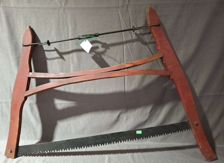 Rust-Red Two-Handle Bow Saw with Metal Blade - Metzger Property ...