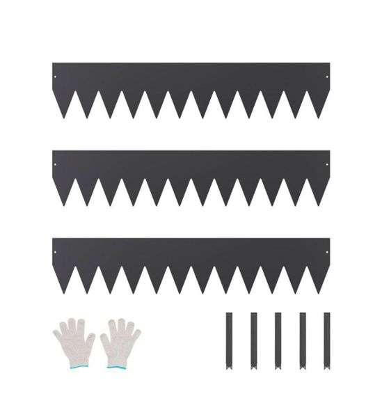 3- VEVOR Steel Landscape Edging 3-pack Steel Garden Edging Borders 40 ...