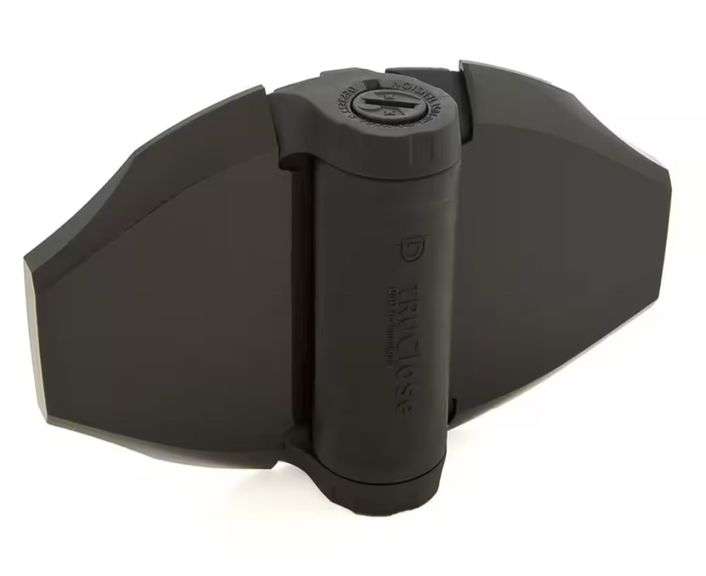 Tru-Close 4-1/2 in. x 6-3/4 in. Black Polymer and Stainless Steel Hinge ...