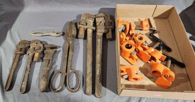 Hand Tool Assortment with Pipe Clamps - Metzger Property Services, LLC