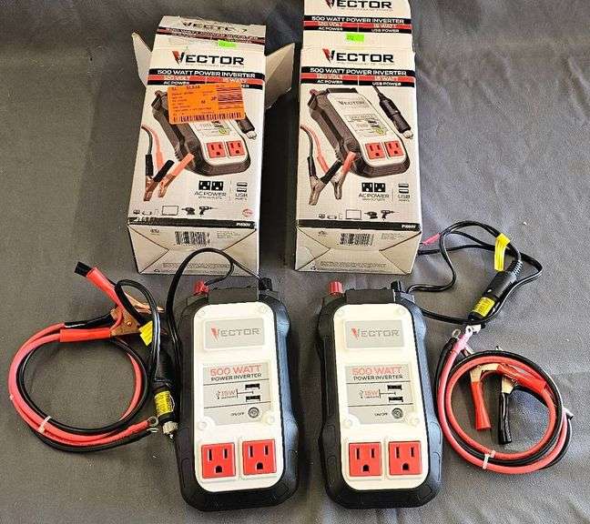 Vector 500W Power Inverters with Cables and Original Boxes - Metzger ...